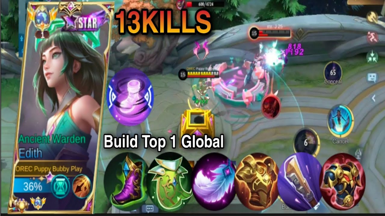 EDITH ROAM BUILD 2023 🔥|| WHY ALWAYS SUPPORT EMBLEM?🤔|| EDITH BUILD TOP ...