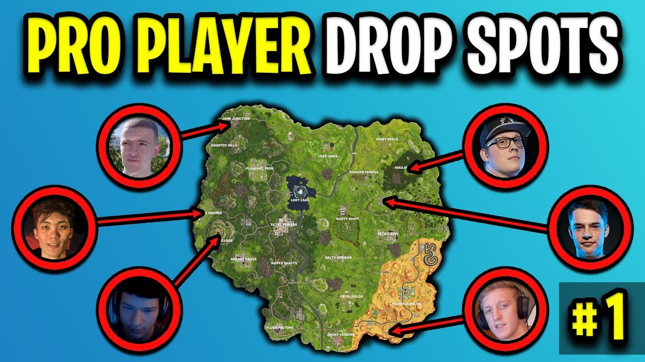 FORTNITE PRO PLAYER LANDING LOCATIONS - (PART 1) - YouTube