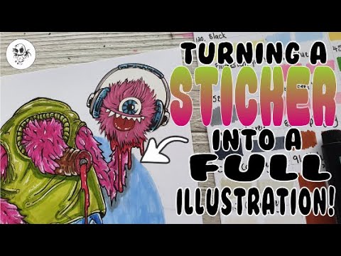 Something FUZZY, Something PINK! | STICKER TO ILLUSTRATION Series #2 ...