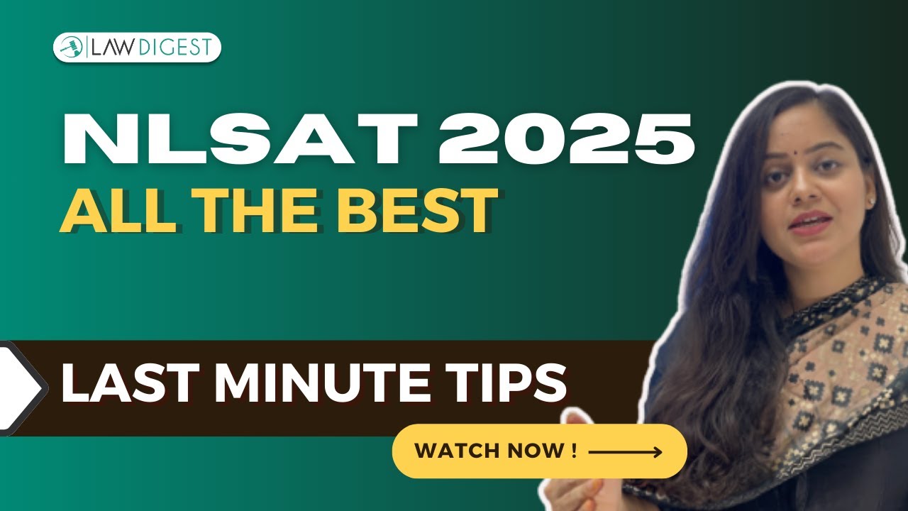 NLSAT 2025 Last minute tips | NLSIU Bangalore - YouTube