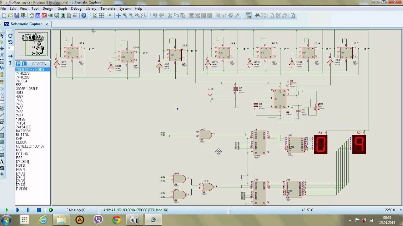 JK FLIP FLOP PROTEUS 8 (0-30 arası sayıcı) - YouTube