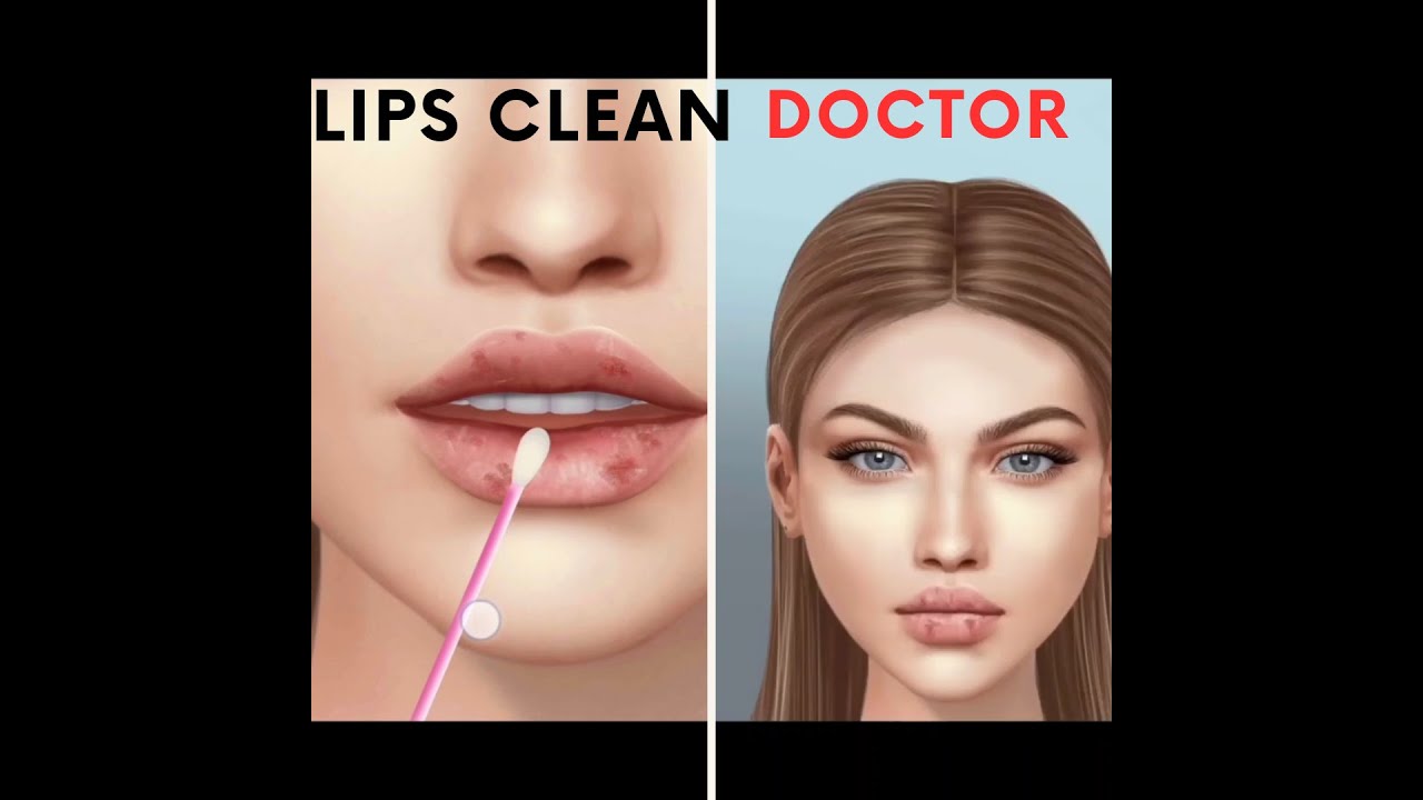 Lips clean doctor and beautiful makeup - YouTube