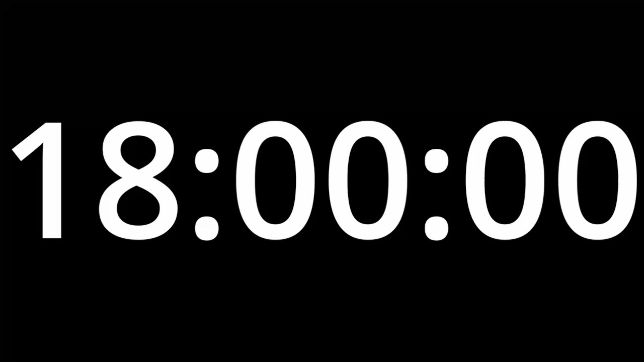 18 HOUR TIMER No Sound 18 HOUR COUNTDOWN YouTube