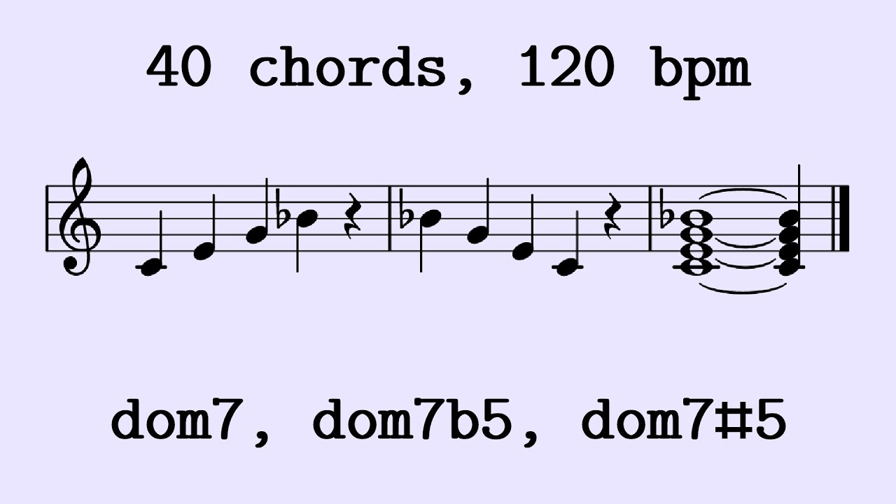 Dom7/Dom7b5/Dom7#5 Chord, 120 bpm [#03] (Ear Training) - YouTube