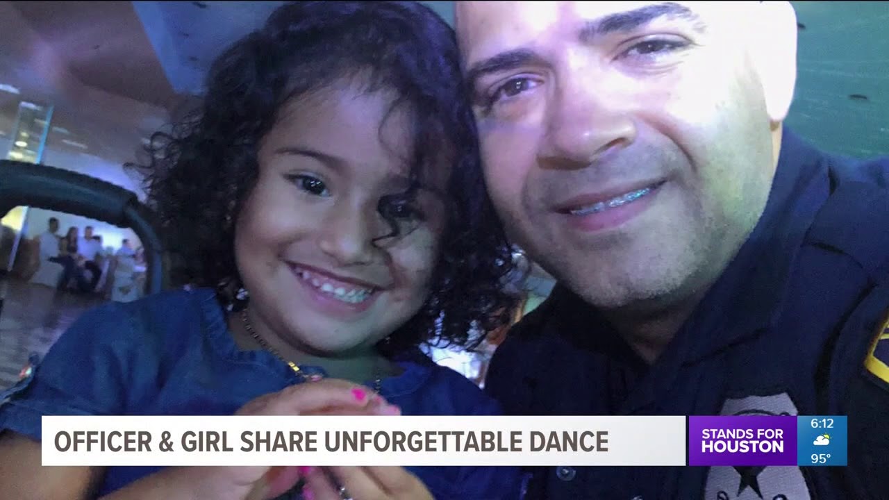 Houston police officer, girl shares unforgettable dance - YouTube
