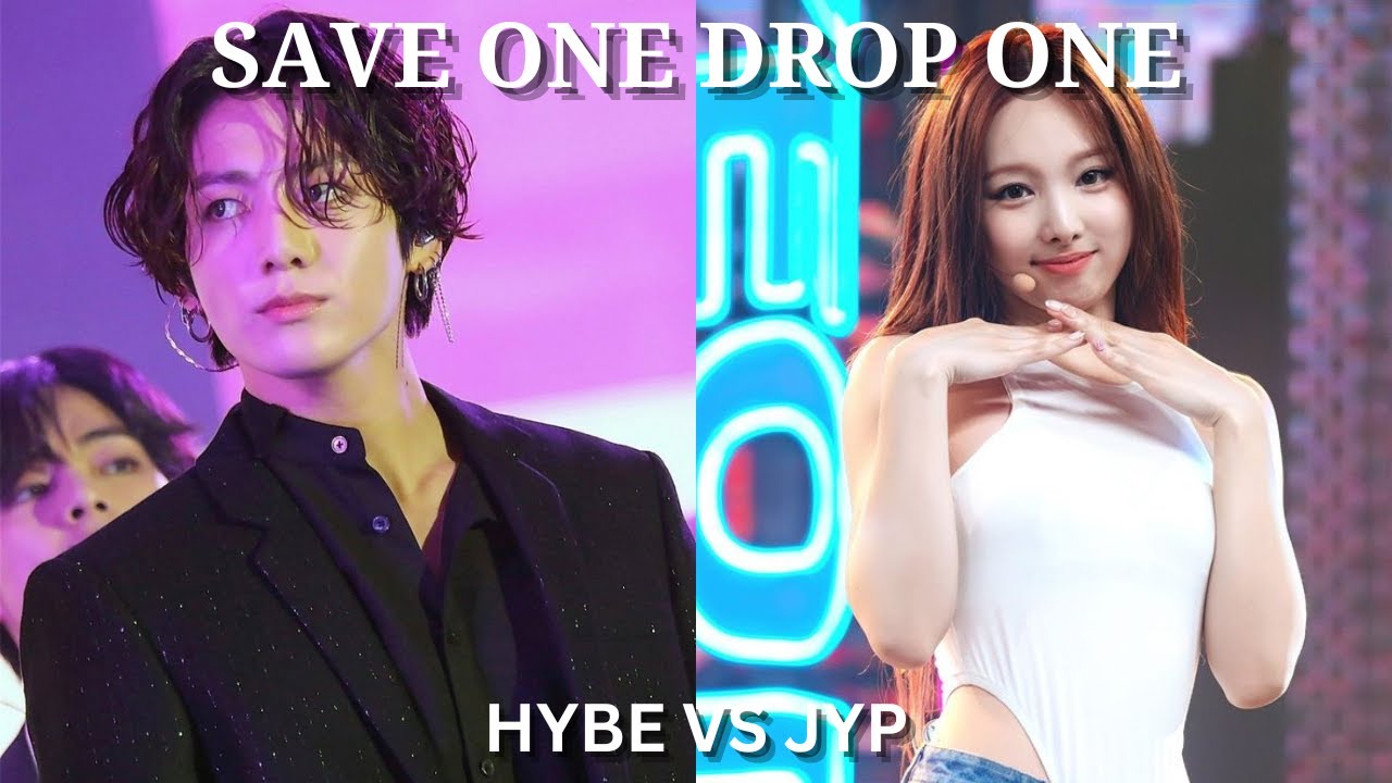 [KPOP GAME] Save One Drop One HYBE vs JYP Idols - YouTube