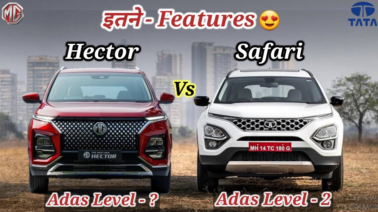 Tata Safari Vs Mg Hector Comparison 2023 || Mg hector Vs Tata Safari ...
