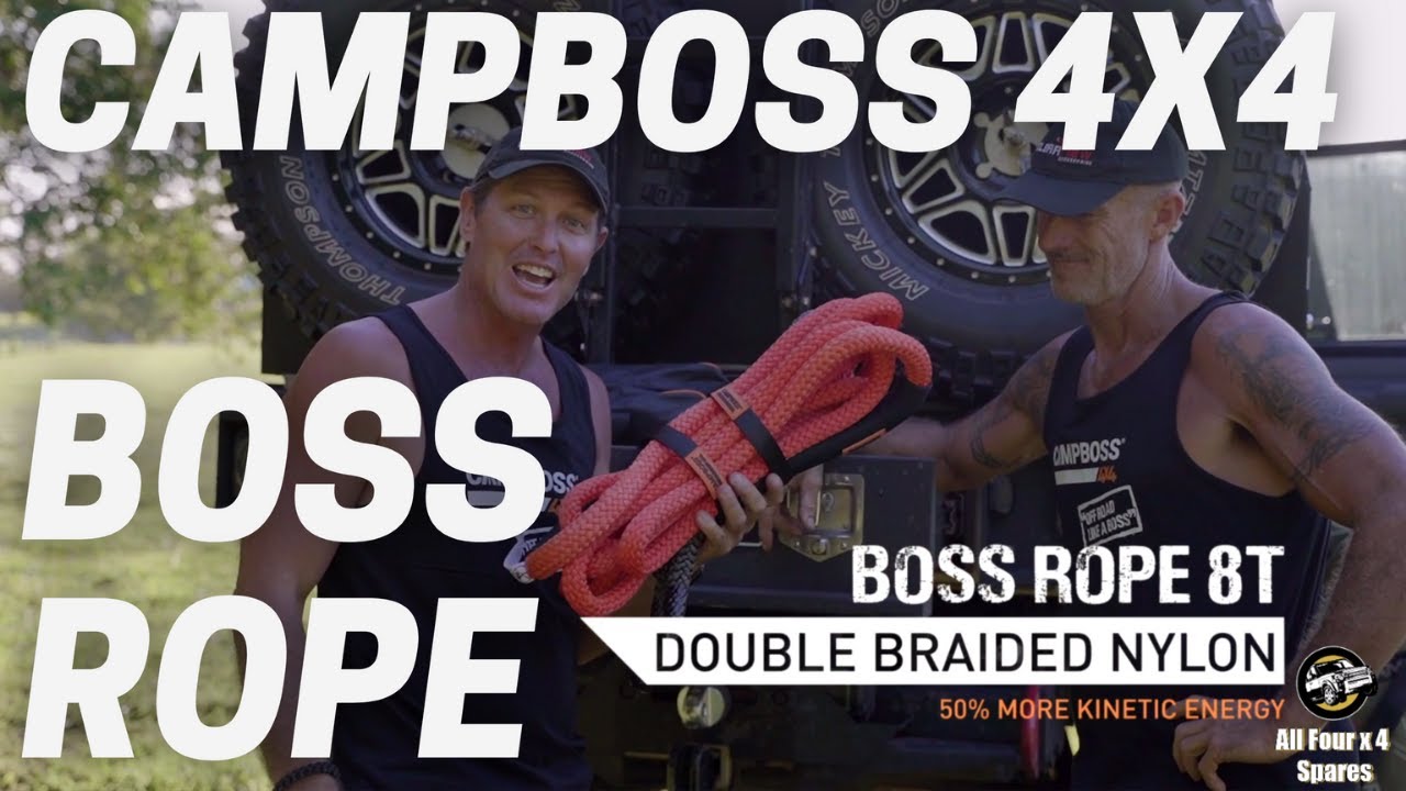 CampBoss 4x4 Lightweight Boss Rope 8000kg Stretchable Snatch Rope - (an ...