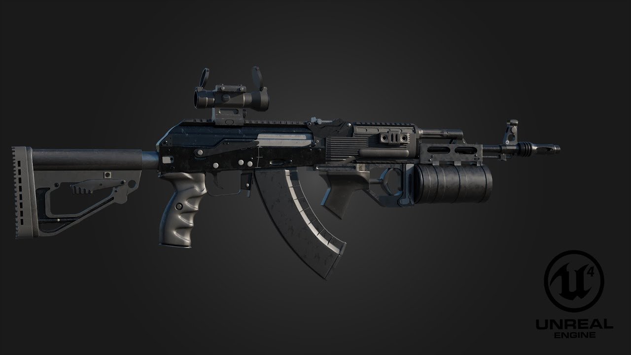 AK-203 Rifle + Attatchments Preview (3D Asset) - YouTube