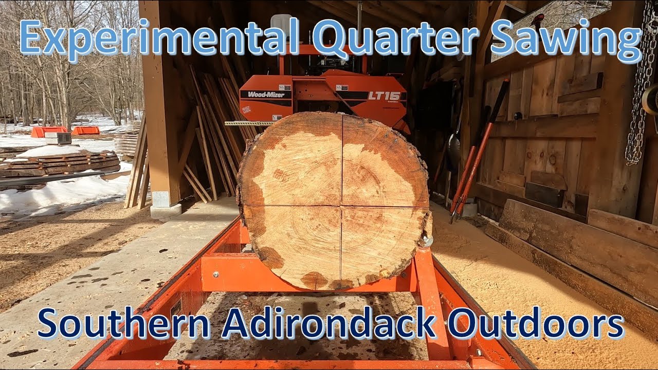 First Time Quarter Sawing on the Wood-Mizer LT15 #woodmizer - YouTube