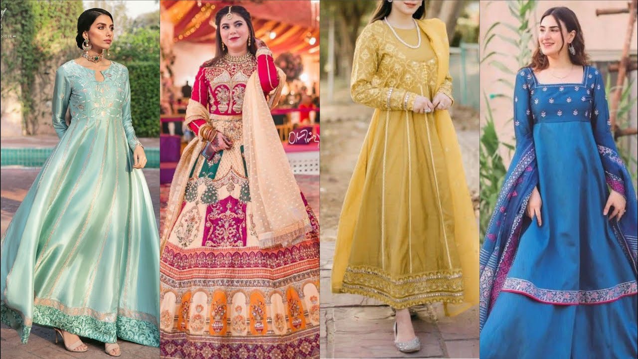 Best collection of long frocks, embroidered frocks, semi-formal frocks ...