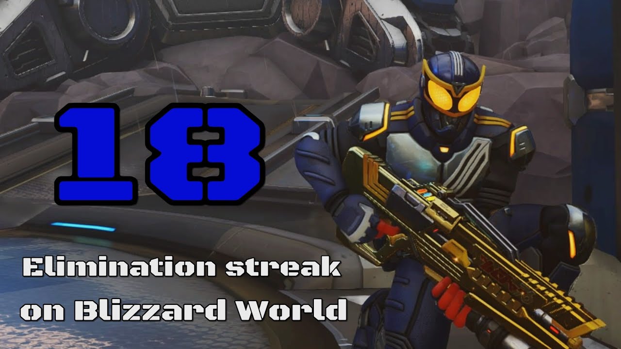 Overwatch 2 - Soldier 76 18 Elimination Streak on Blizzard World - YouTube