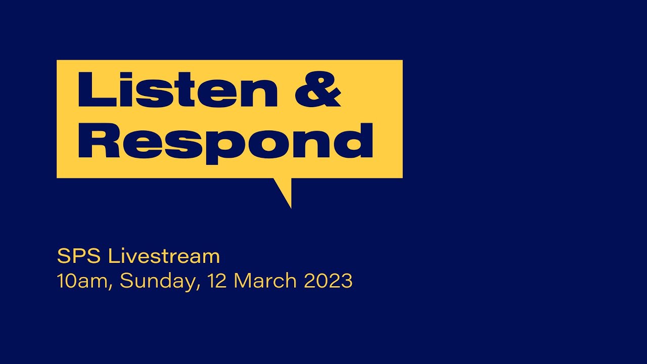 Listen & Respond - Gareth Haddow | SPS Livestream - YouTube