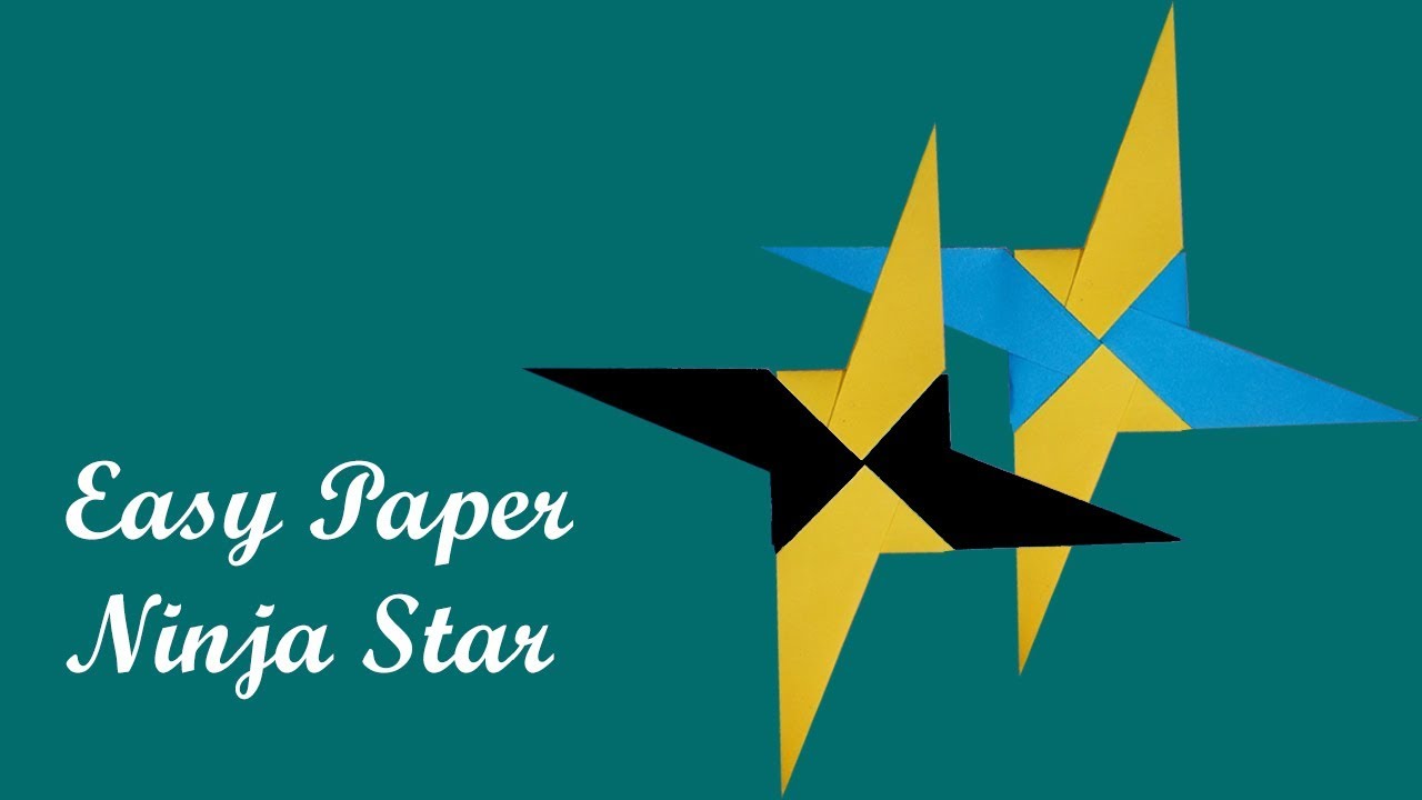 How To Make a Paper Ninja Star Shuriken - Origami DIY Easy Tutorial ...