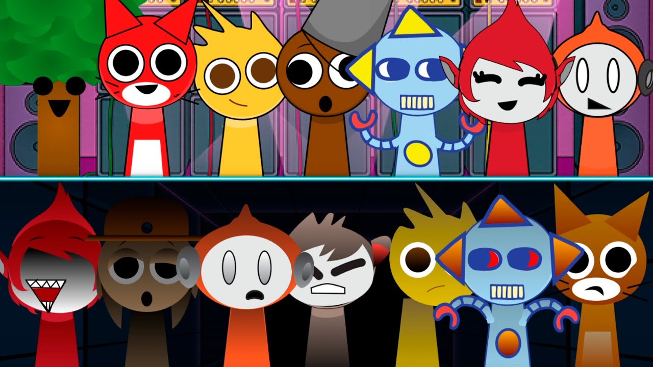 SPRUNKI Scratch Original and Scary Version | Incredibox Compilation ...
