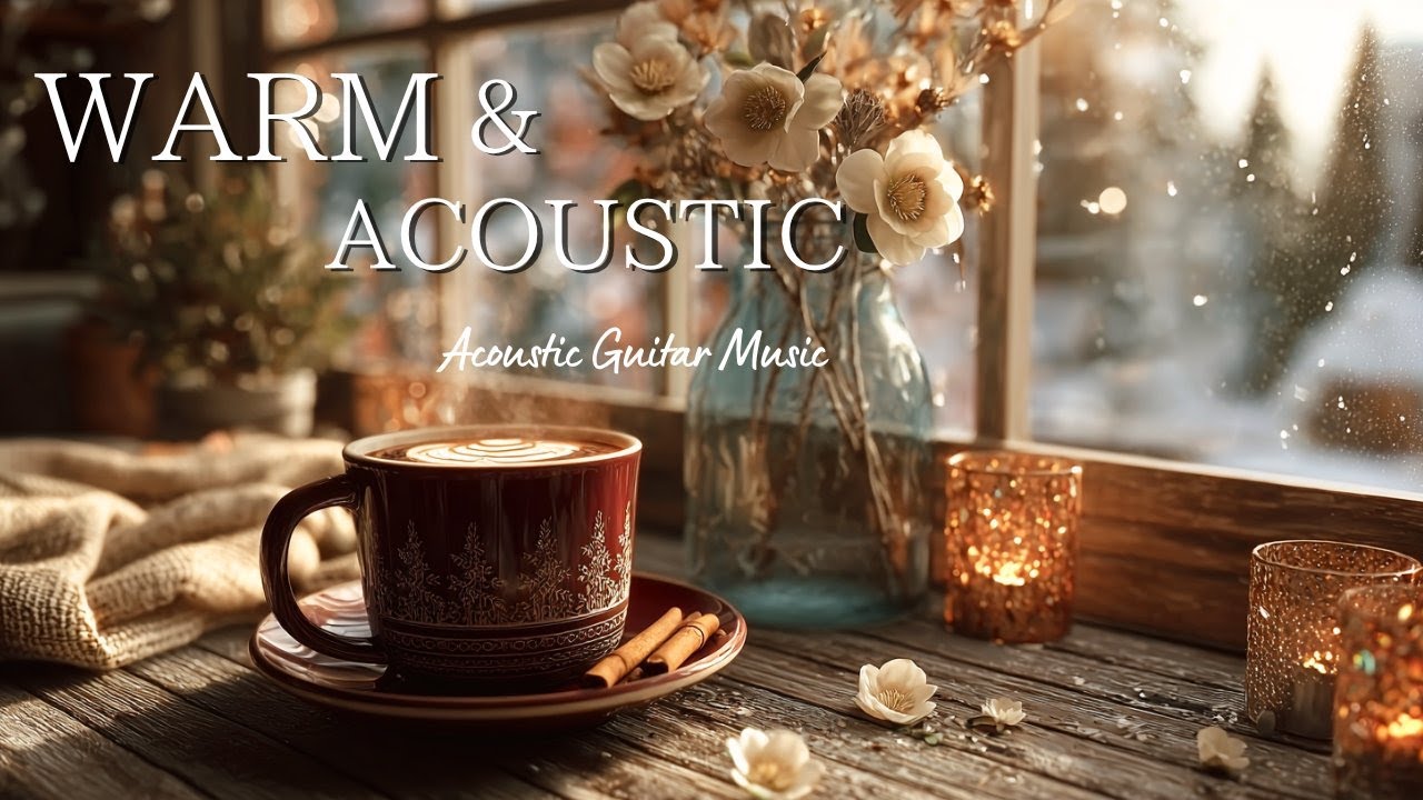Warm November Acoustic ☕ Gentle Guitar Music for Cozy Work ＆ Relaxation ...