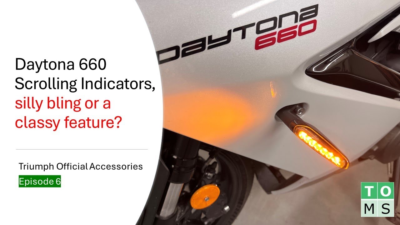 Triumph Scrolling Indicators on the Daytona 660 - YouTube