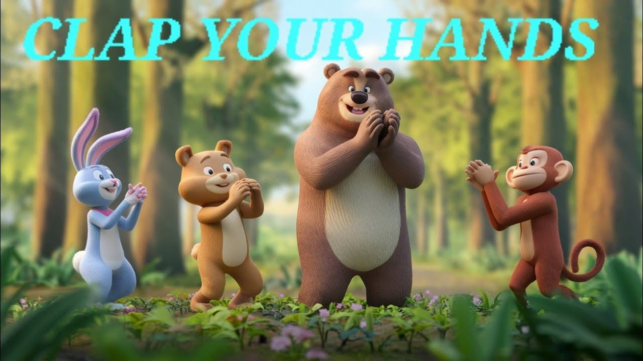 Clap Your Hands Rhymes | Popular English Nursery Rhymes for Kids | 3d ...