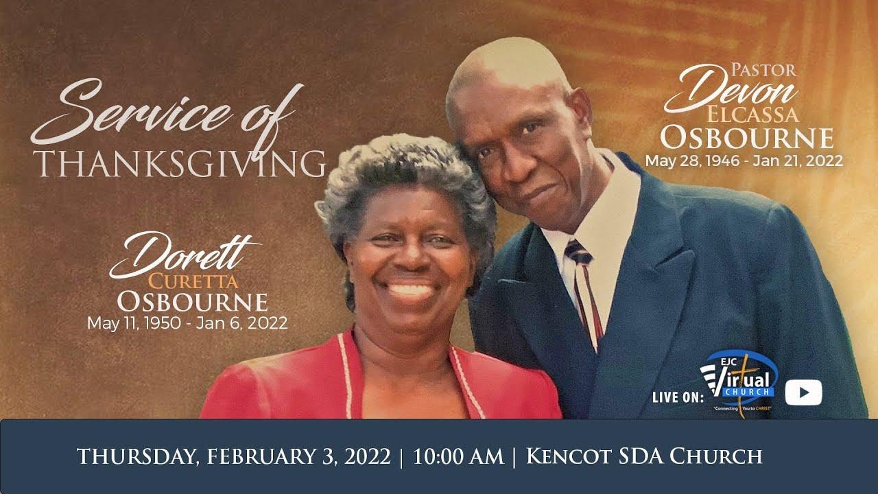 Service of Thanksgiving | Dorett & Devon Osbourne | Constant Spring SDA ...