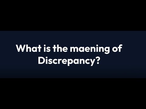 Discrepancy meaning in Hindi | Discrepancy meaning | Discrepancy ...