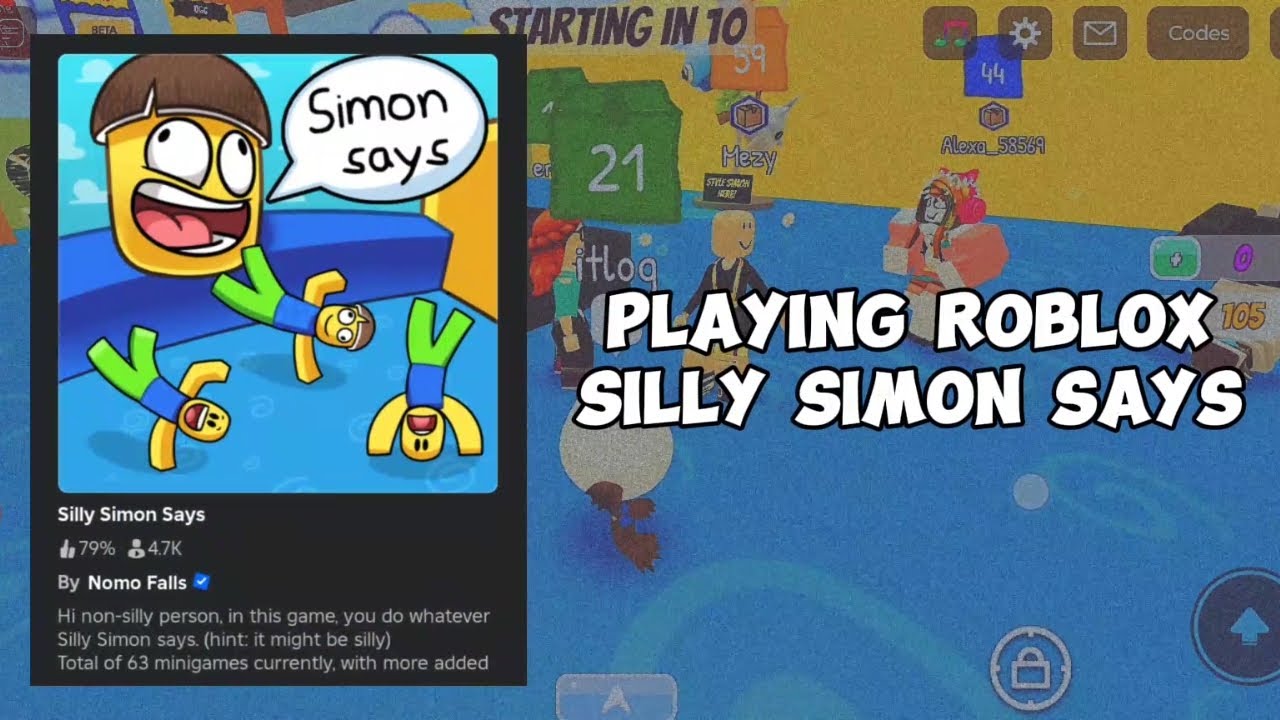 Silly Simon Says | Full Gameplay | Roblox (Mobile) - YouTube