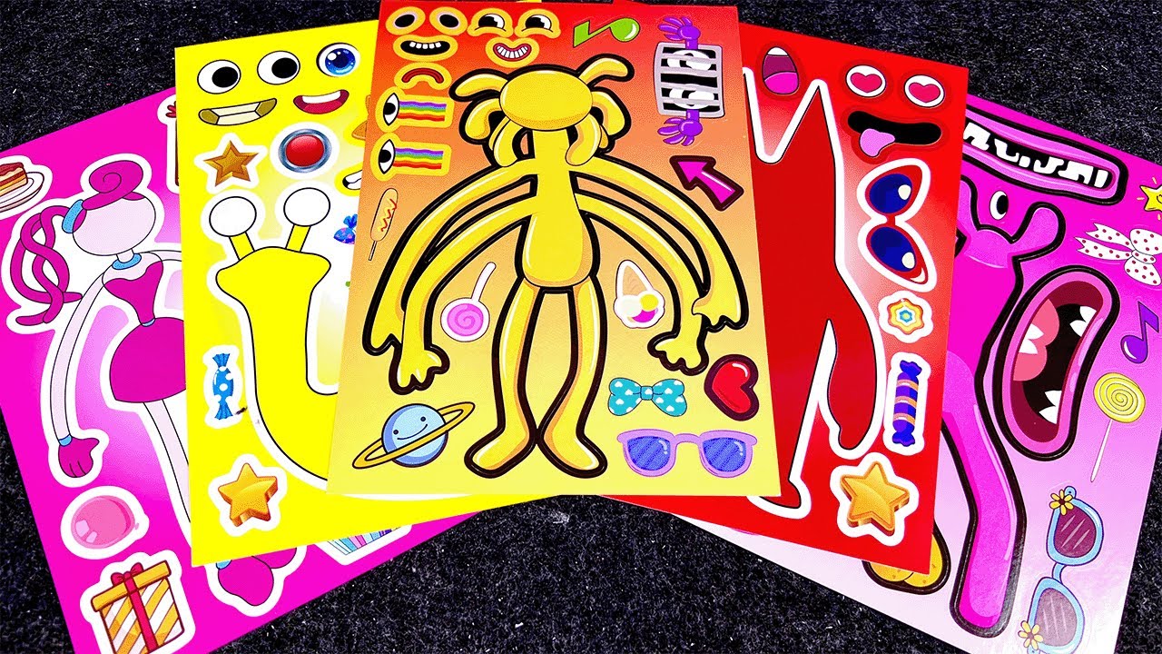 [ToyASMR] Decorate With Sticker Book Rainbow Friends #asmr #paperdiy ...