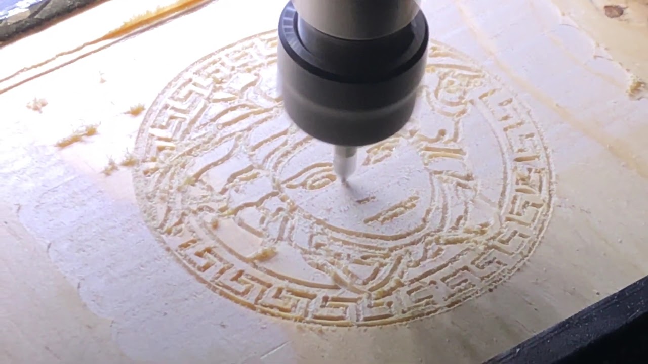 DIY CNC engraving Versace - YouTube
