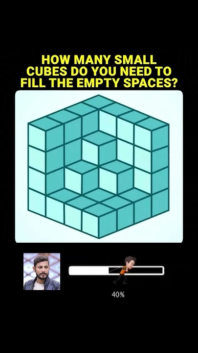 How many small cubes do you need to fill the empty spaces 🧩 | Puzzles & Riddles EP.800 #shorts ...