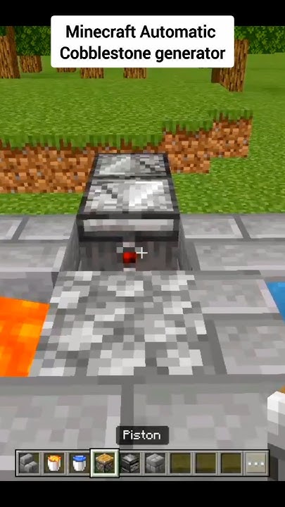 Minecraft Automatic Cobblestone Generator 🔥😱 - YouTube