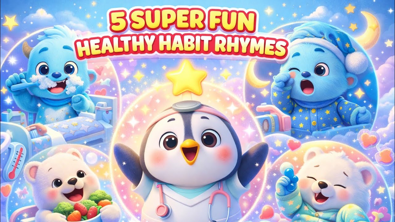 5 Super Fun HEALTHY HABIT Rhymes | Kids Songs About Health & Routine ...
