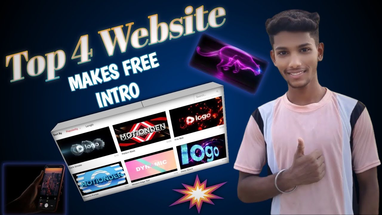 TOP 4 INTRO MAKING Website Free Templates Easy To Use!! #viralvideo ...