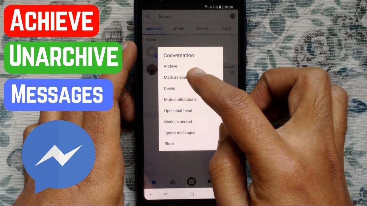 Archive Message in Facebook Messenger Unarchive | Tagalog Tutorial ...