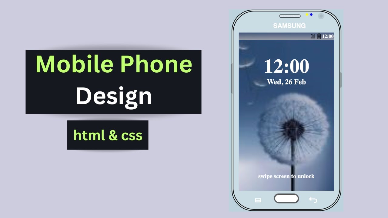 Html and Css Mobile Phone Design - YouTube