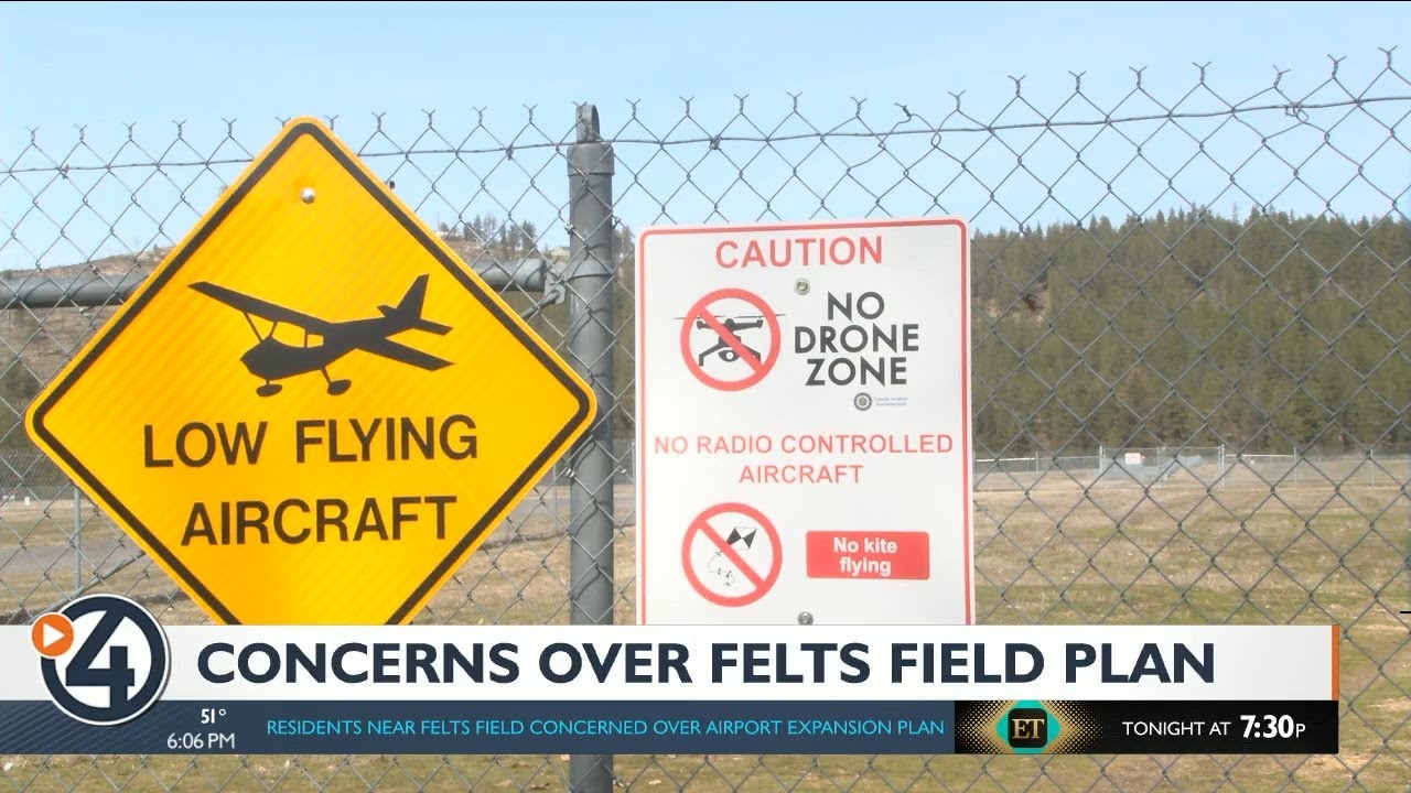 Residents near Felts Field concerned over airport expansion plan - YouTube