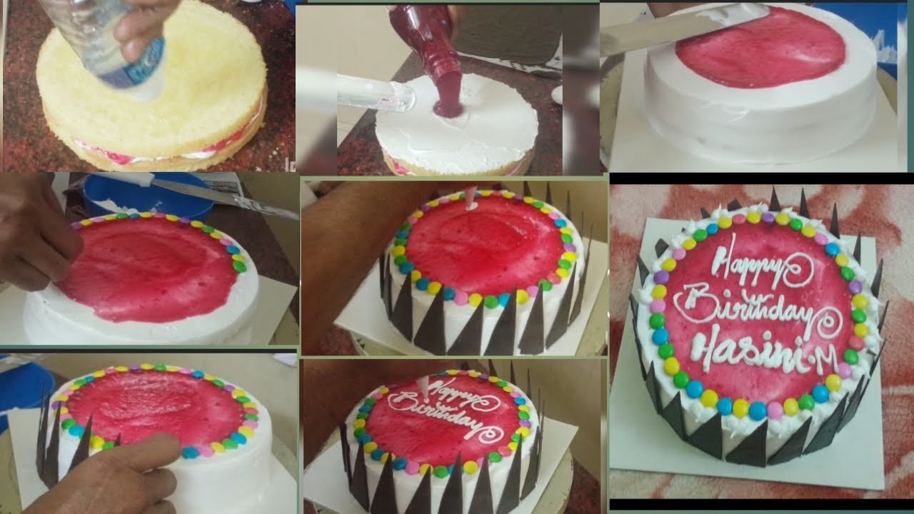 Strawberry Gems Cake | how to make strawberry with Gems Cake - YouTube