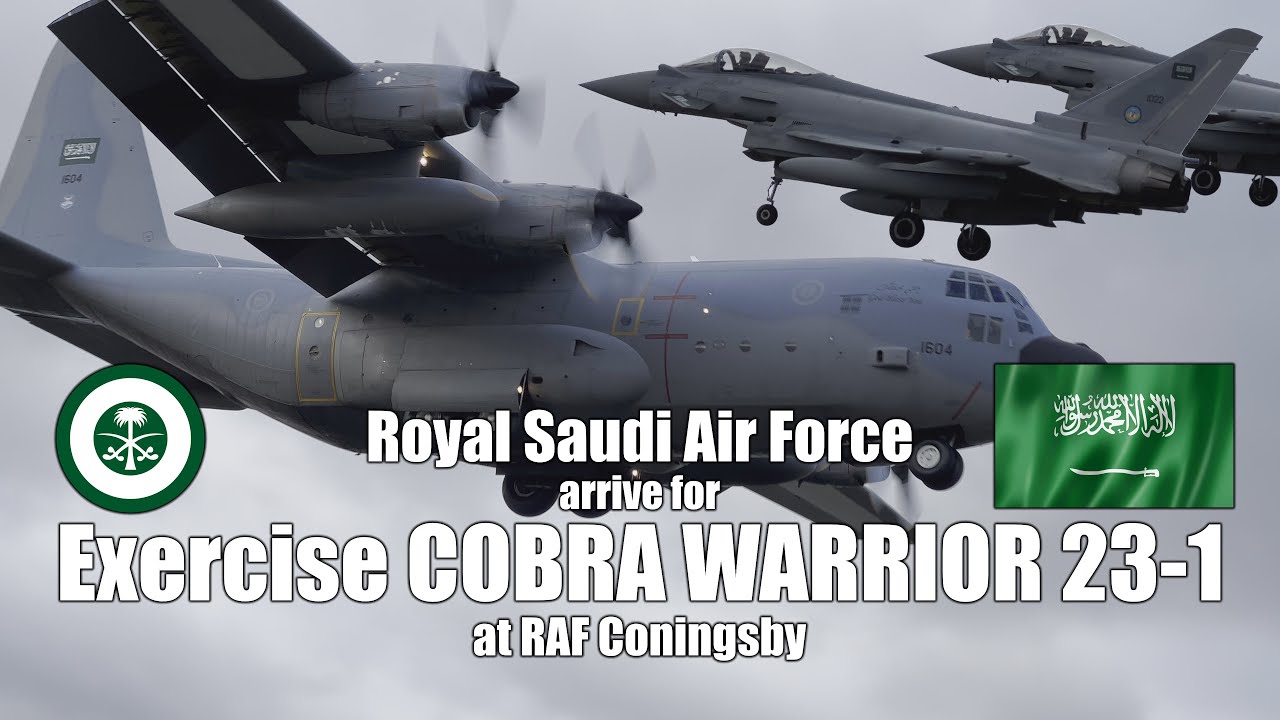 🇸🇦 Royal Saudi Air Force Arrive for Exercise COBRA WARRIOR 23-1 - YouTube