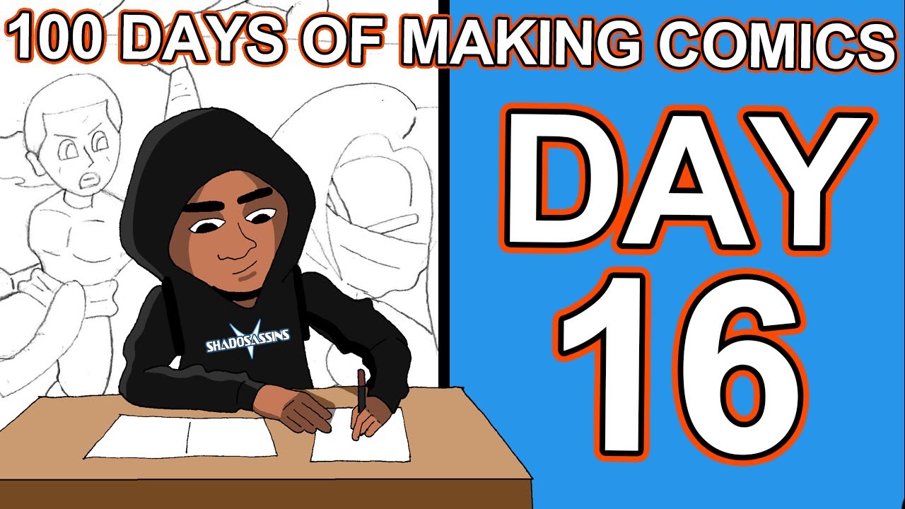 100 Days of Making Webcomics: Thumbnail Timelapse - YouTube