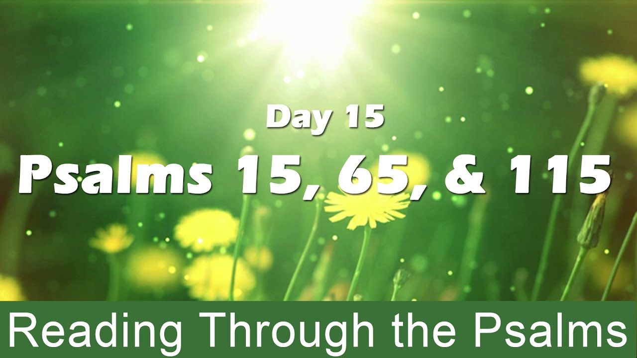 Psalm 15, Psalm 65, & Psalm 115: Reading Through the Psalms Day 15 ...