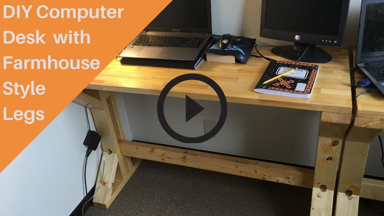Easy DIY Computer Desk [Home-school] - YouTube