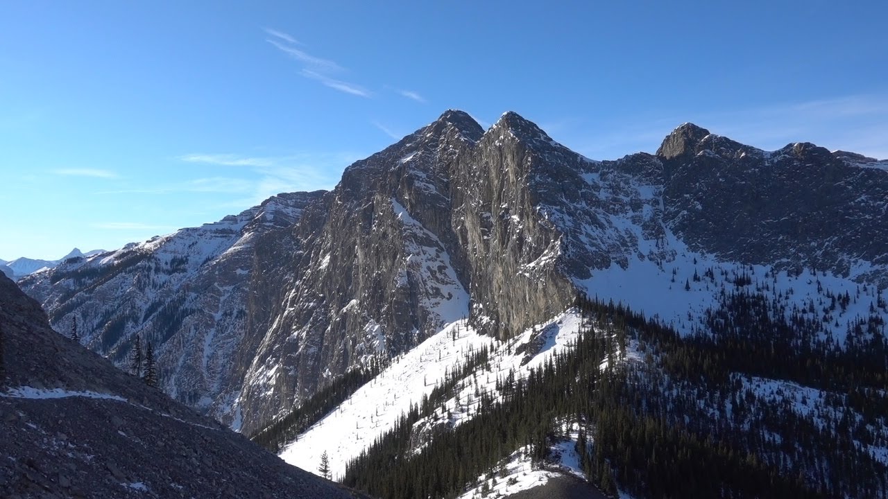 Mount Yamnuska Ridge Route (Winter Scramble) - YouTube