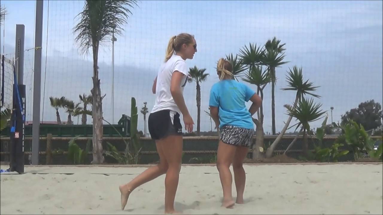 Kamden Maas beach volleyball with Liz Masakayan - YouTube