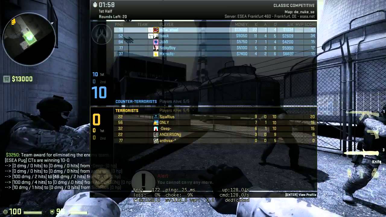 ESEA PUG VOD (DE_NUKE_SE) steel - YouTube