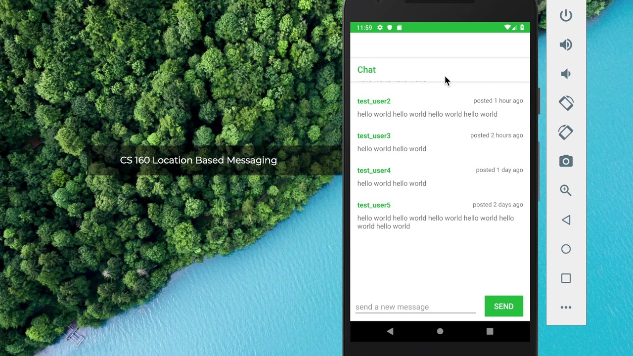Location Based Messaging App - YouTube