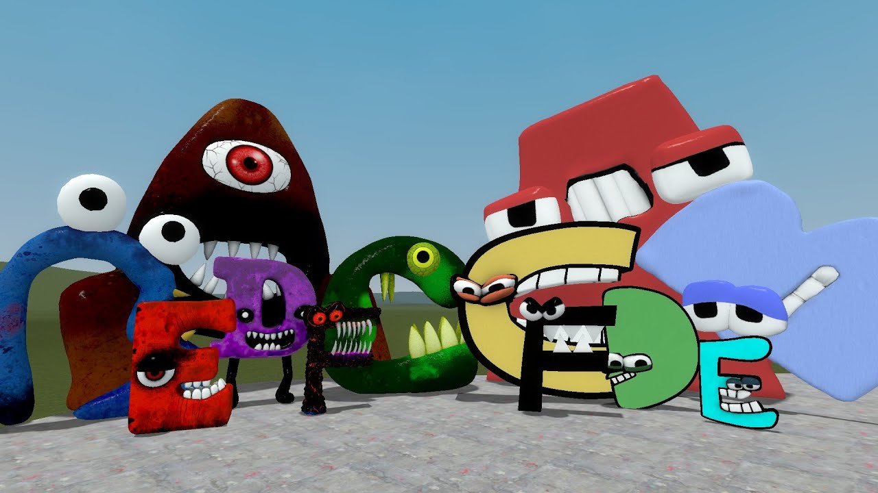 NIGHTMARE ALPHABET LORE VS ALPHABET LORE FAMILY (Garry's Mod) - YouTube