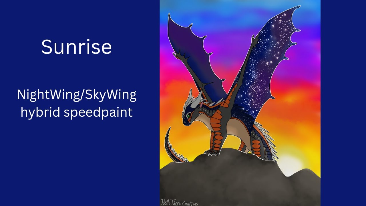 SUNRISE - Nightwing/skywing hybrid speedpaint - YouTube
