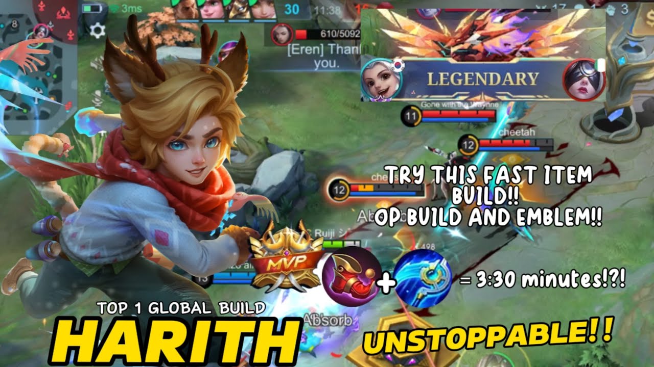 TRY THIS HARITH 3 MINUTES UNLI DASH BUILD (OVERPOWERED)| FULL GAMEPLAY ...