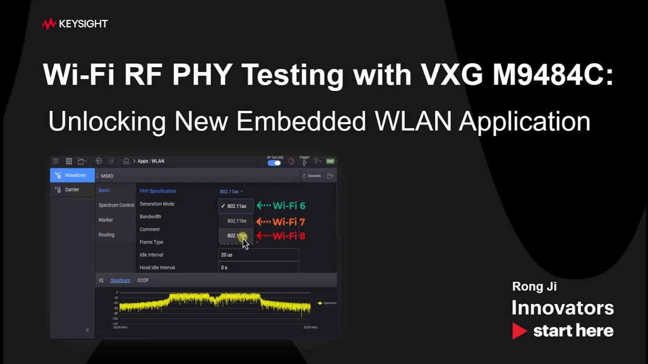 WLAN Wi-Fi 8 UHR Live Demo with Keysight M9484C VXG N7617APPC Embedded ...