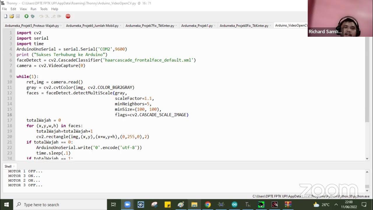 ArduMeka #59 - PROYEK PYSERIAL Part 2 DENGAN OPENCV DAN TKINTER | Richard Sambera Sagala, S.Pd ...