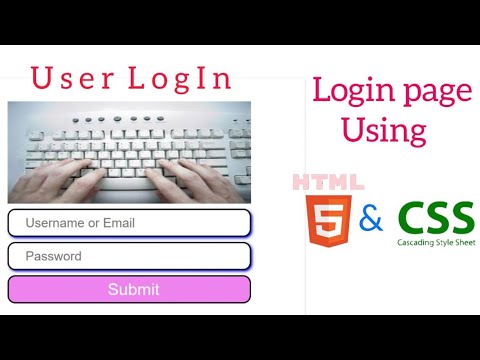 Login page creation using HTML and CSS - YouTube
