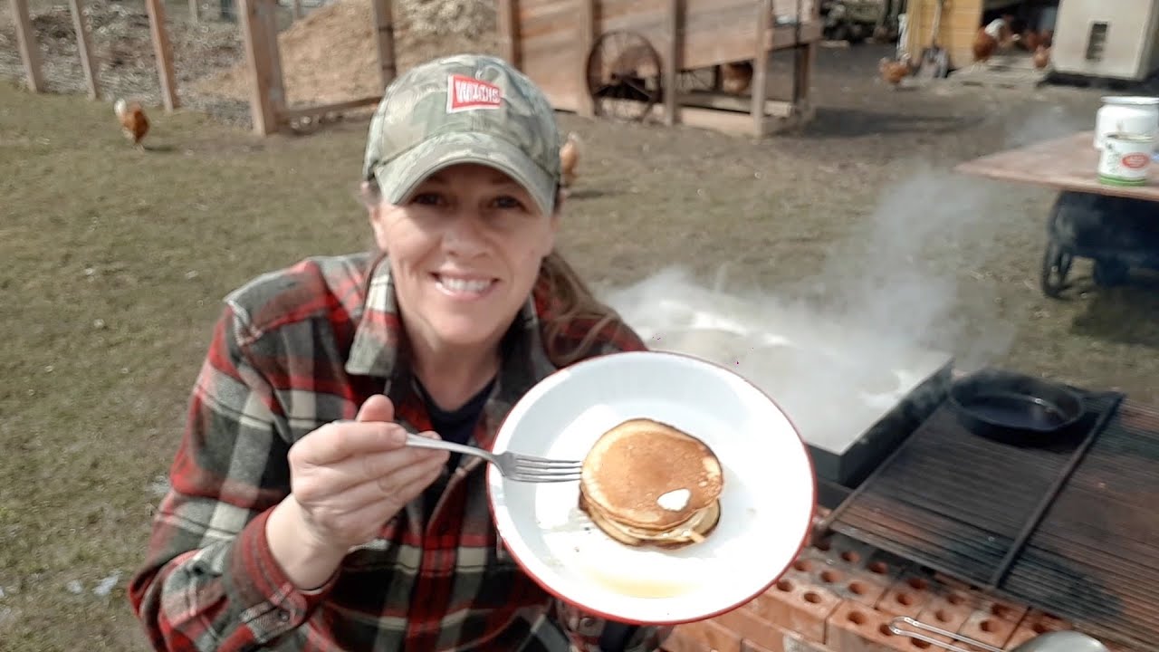 Outdoor Cooking with Cast Iron~Easy Pancake Recipe! - YouTube